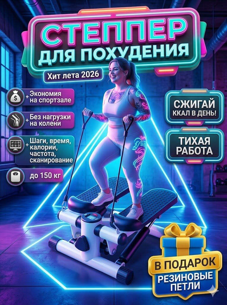 Степпер тренажер для дома 150кг тренажер для похудения для ходьбы