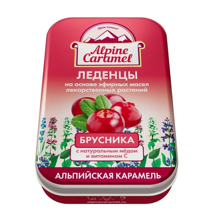 Alpine Caramel Альпийская Карамель, леденцы детские (брусника, витамин С, мед)