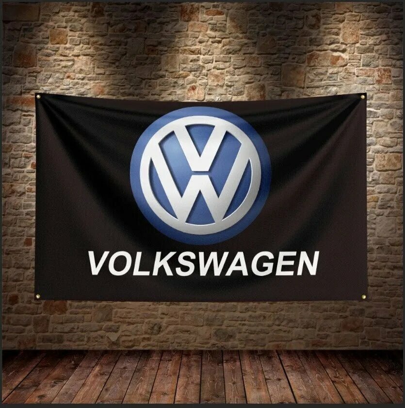 Флаг плакат баннер VW Volkswagen Фольксваген