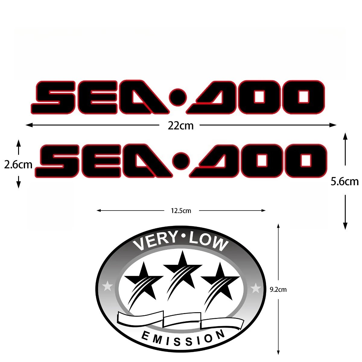 Наклейки Sea-Doo Sea 400, 22см, Цвет: for seadoo-22cm A