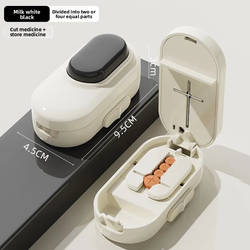 Резак для таблеток Safety Button Черный, Black