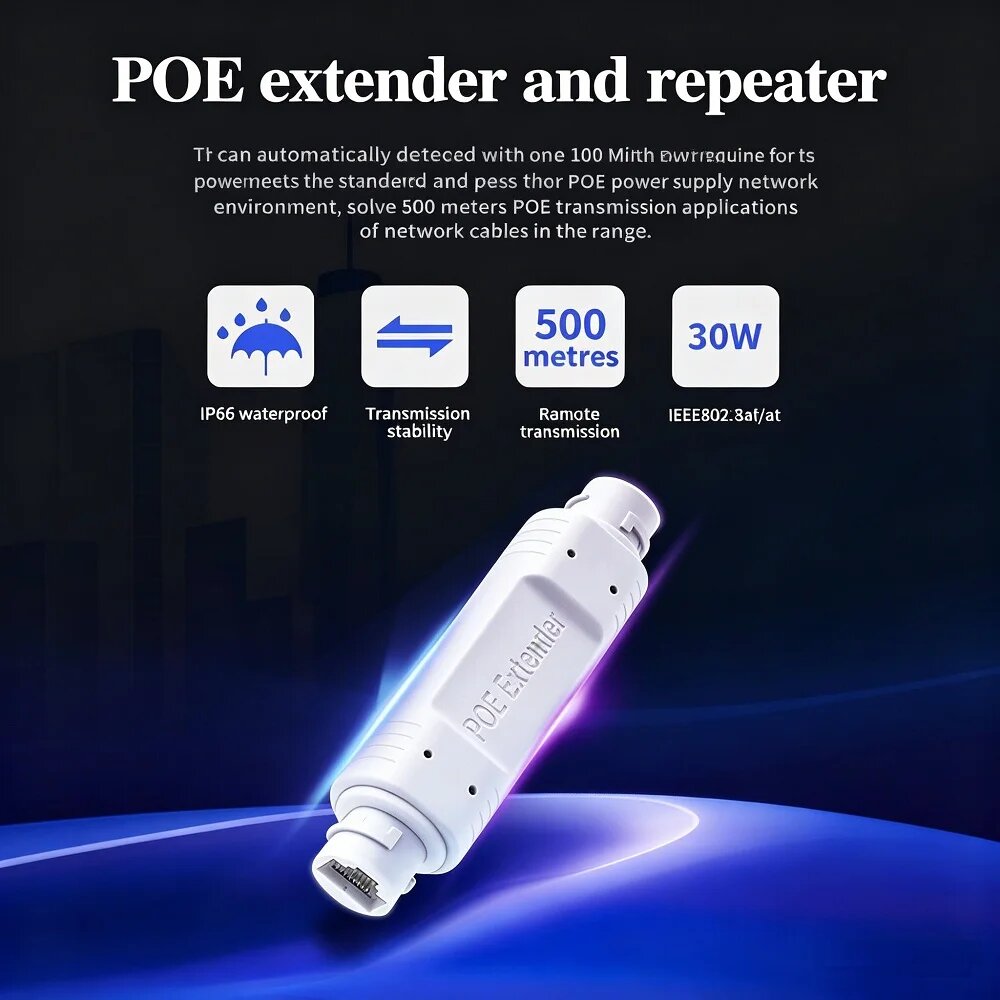 OSYBZ PoE-удлинитель Ethernet RJ45 HX-FSPOE101