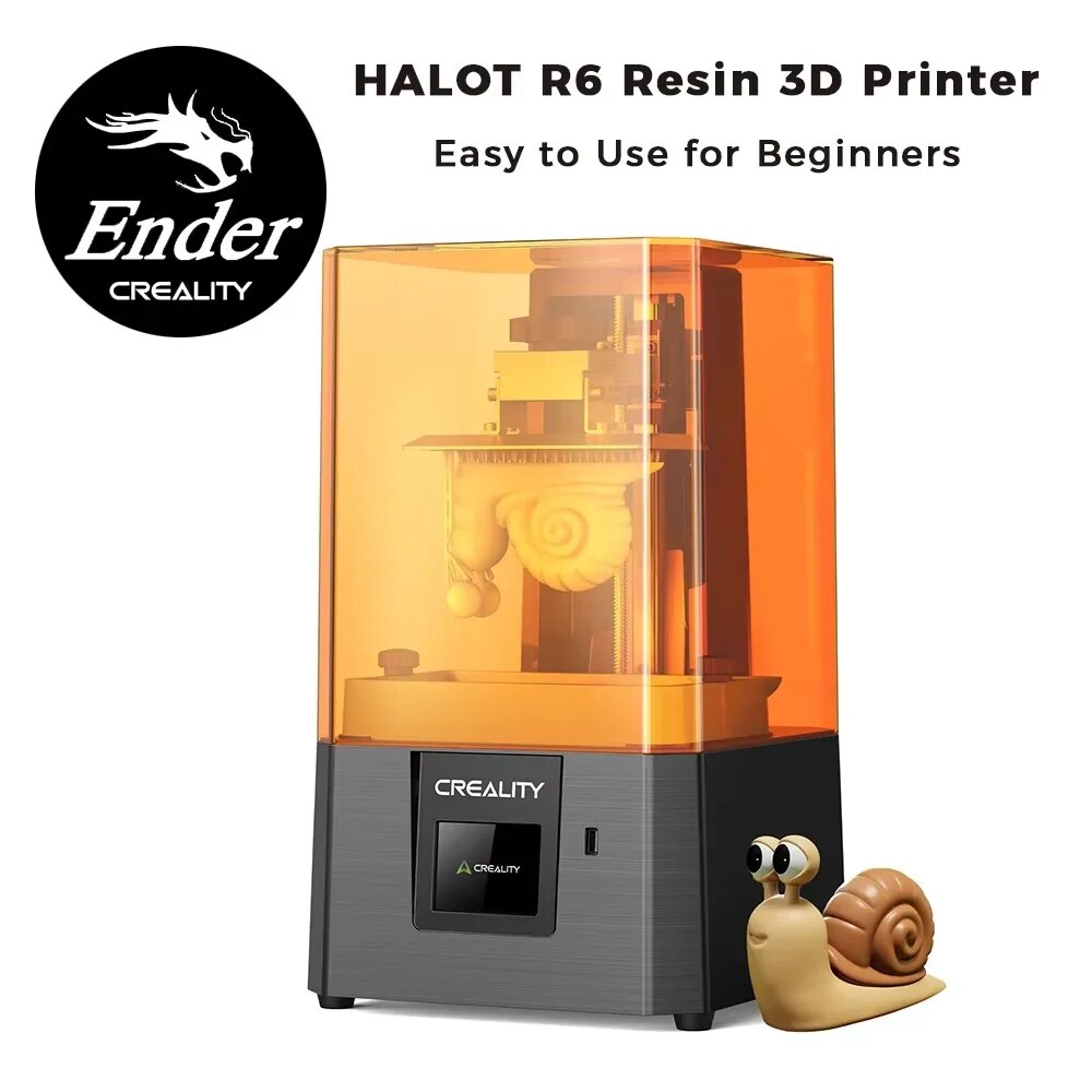 3D-принтер Creality HALOT R6 2K на смолу: компактный и простой для новичков, скорость печати 60 мм/ч, рабочий объем 130*82*160 мм, LCD-принтер