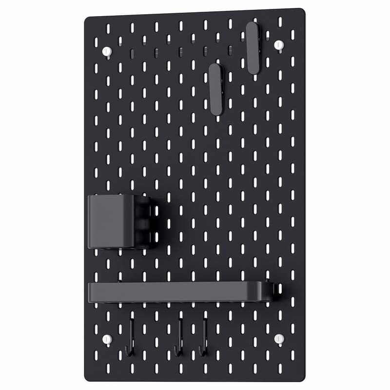 Перфорированная доска IKEA SK DIS, черный, 36x56 см 695.901.33