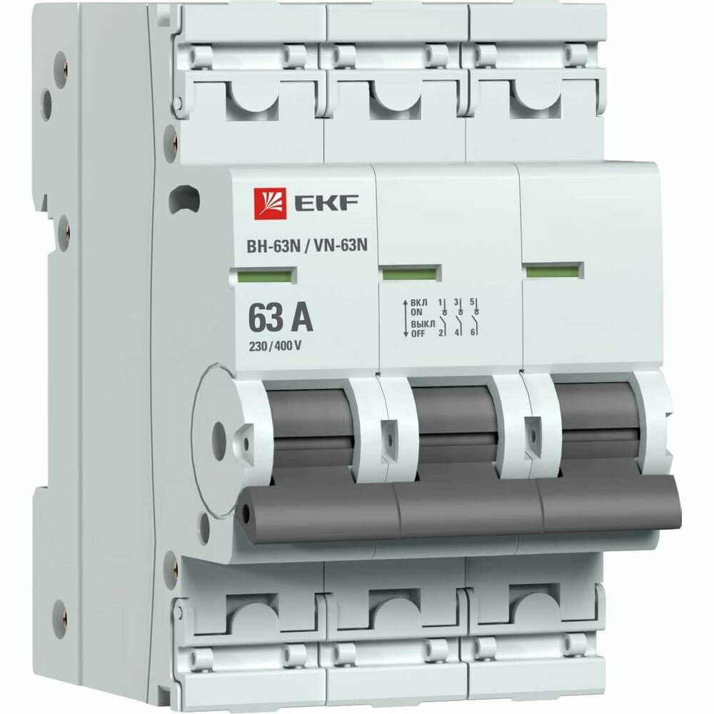 Выключатель нагрузки EKF PROxima 3P 63А ВН-63N S63363