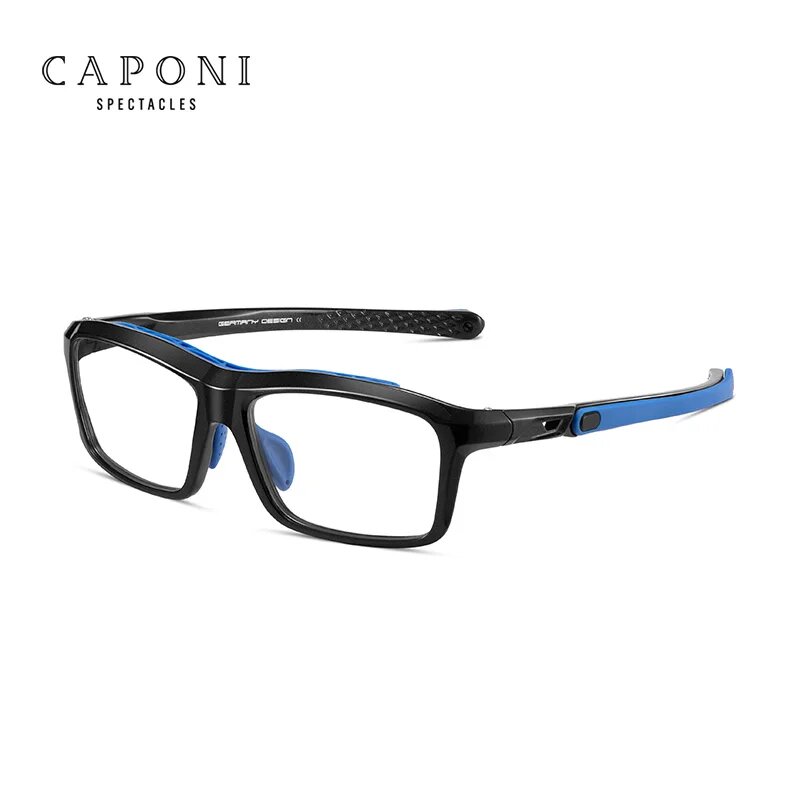 CAPONI спортивные очки TR-90 для мужчин J58367 Black-Blue, Синий