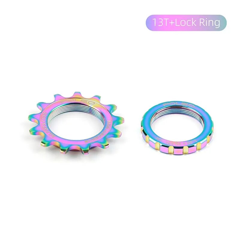 Звездочка POLSO Oil Slick для велосипеда с фиксированной передачей, алюминиевый сплав, 13/14/15/16/17/18/19/20 зубьев, для трекового велоспорта.