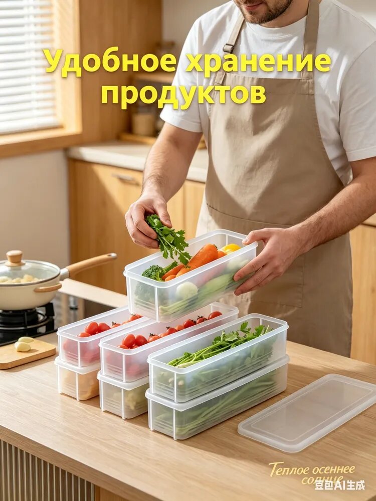 Емкость для лука, чеснока, 1000 мл, 4 шт