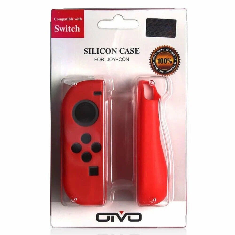 Силиконовый чехол OIVO (IV-SW005) на контроллеры Joy-Con (красный)