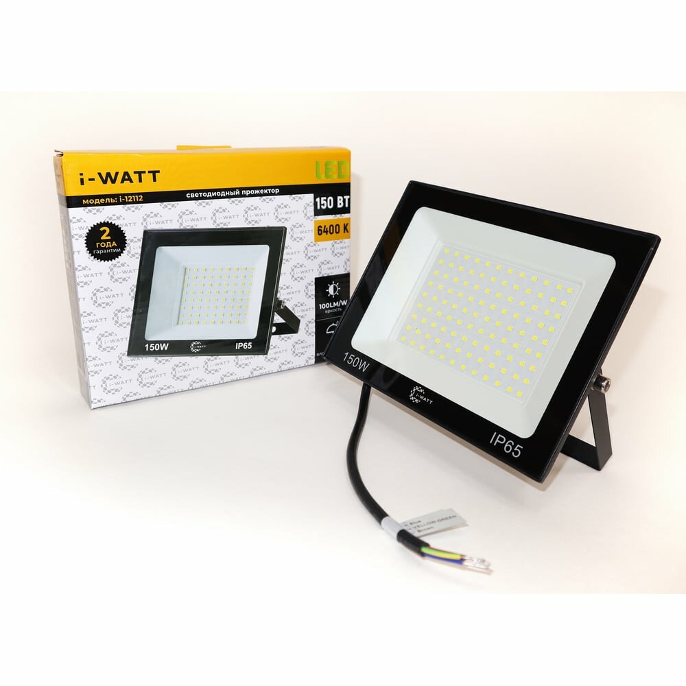Прожектор I-WATT LED 6400K, 150BT, IP65, 15000Лм 220-240V i-12112