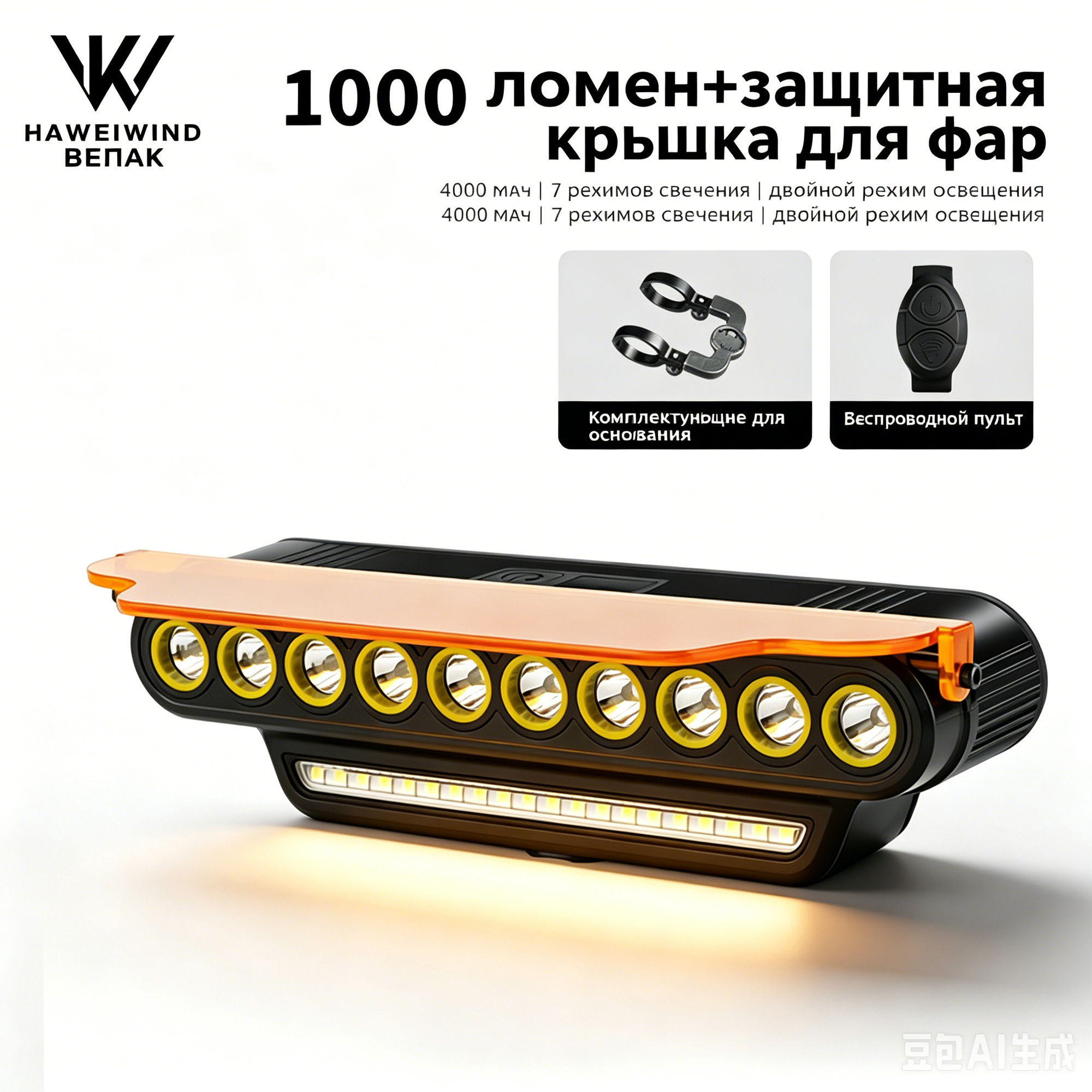 10 лампочек 【4000 мАч】