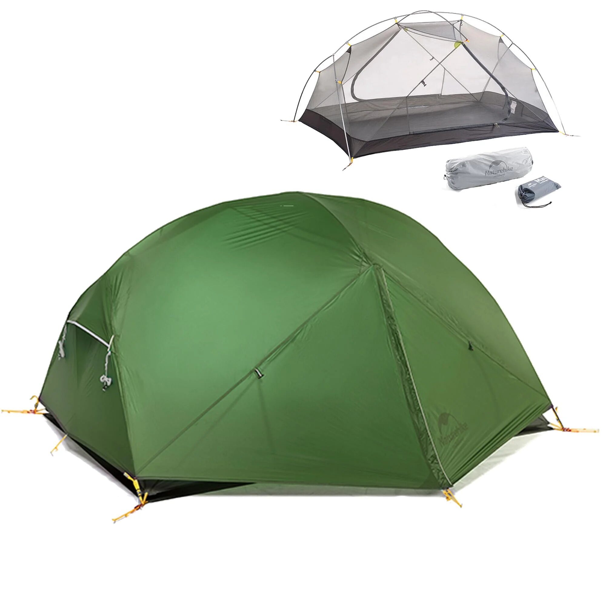 Палатка Naturehike Mongar UL BASE PRO для 1-3 человек для трекинга, походов, укрытия, 20D нейлон, водонепроницаемая, ультralегкая, для откры-air кемпинга