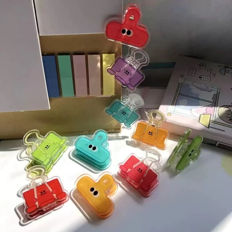 Акриловые зажимы для бумаг Kawaii 10pcs mix