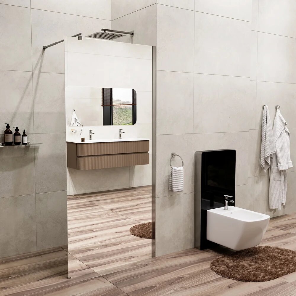 Душевая перегородка Wasserkraft Rur 30W 100 см, стеклянная