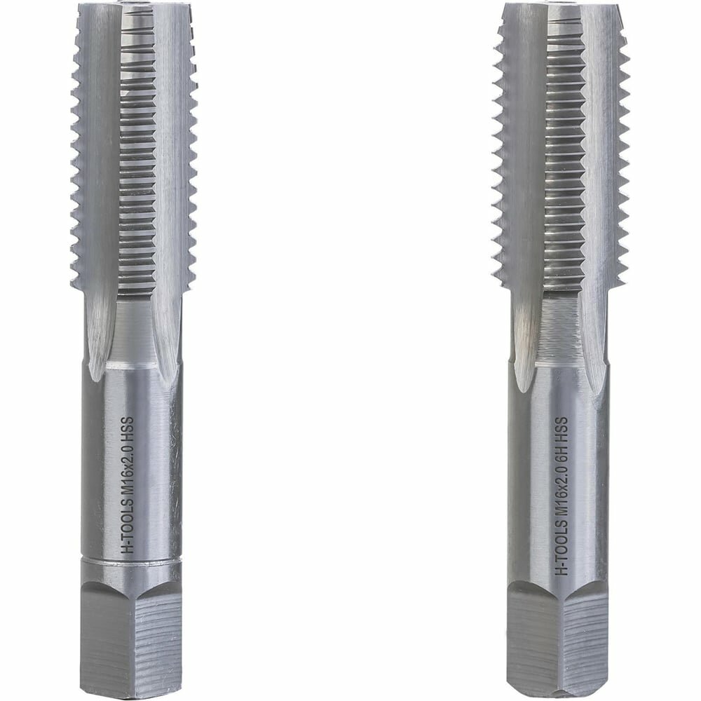 Метчик H-Tools М16, шаг 2.0мм, комплект из 2-х шт, DIN352 HSS-G 230160TXHT-2