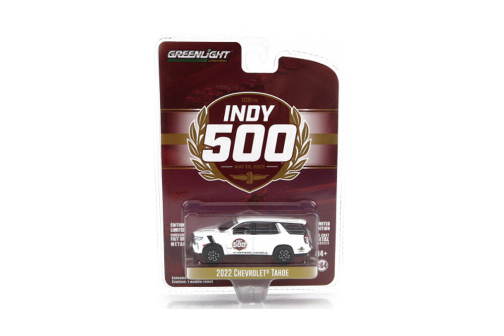 Модель коллекционная GREENLIGHT Chevrolet tahoe "106TH running of the indianapolis 500" 2022 (длина модели 6-10 см)