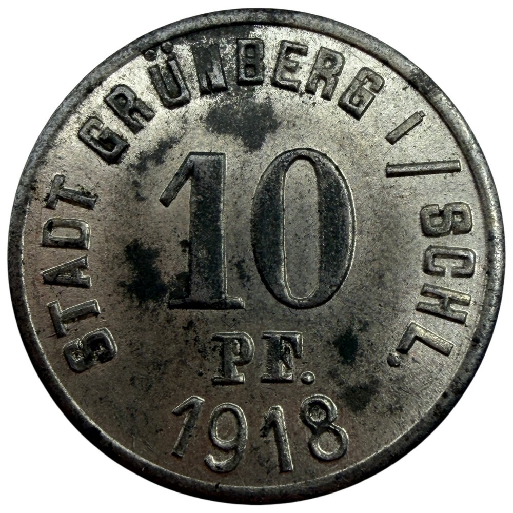 Германия, Германская империя, Грюнберг 10 пфеннигов 1918 г.