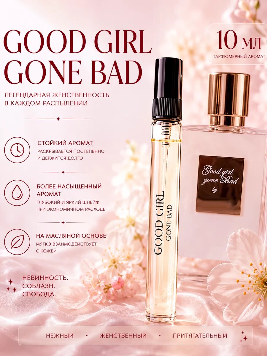 Масляные духи Good Girl Gone Bad 10ml в подарочной коробке. Прекрасный подарок