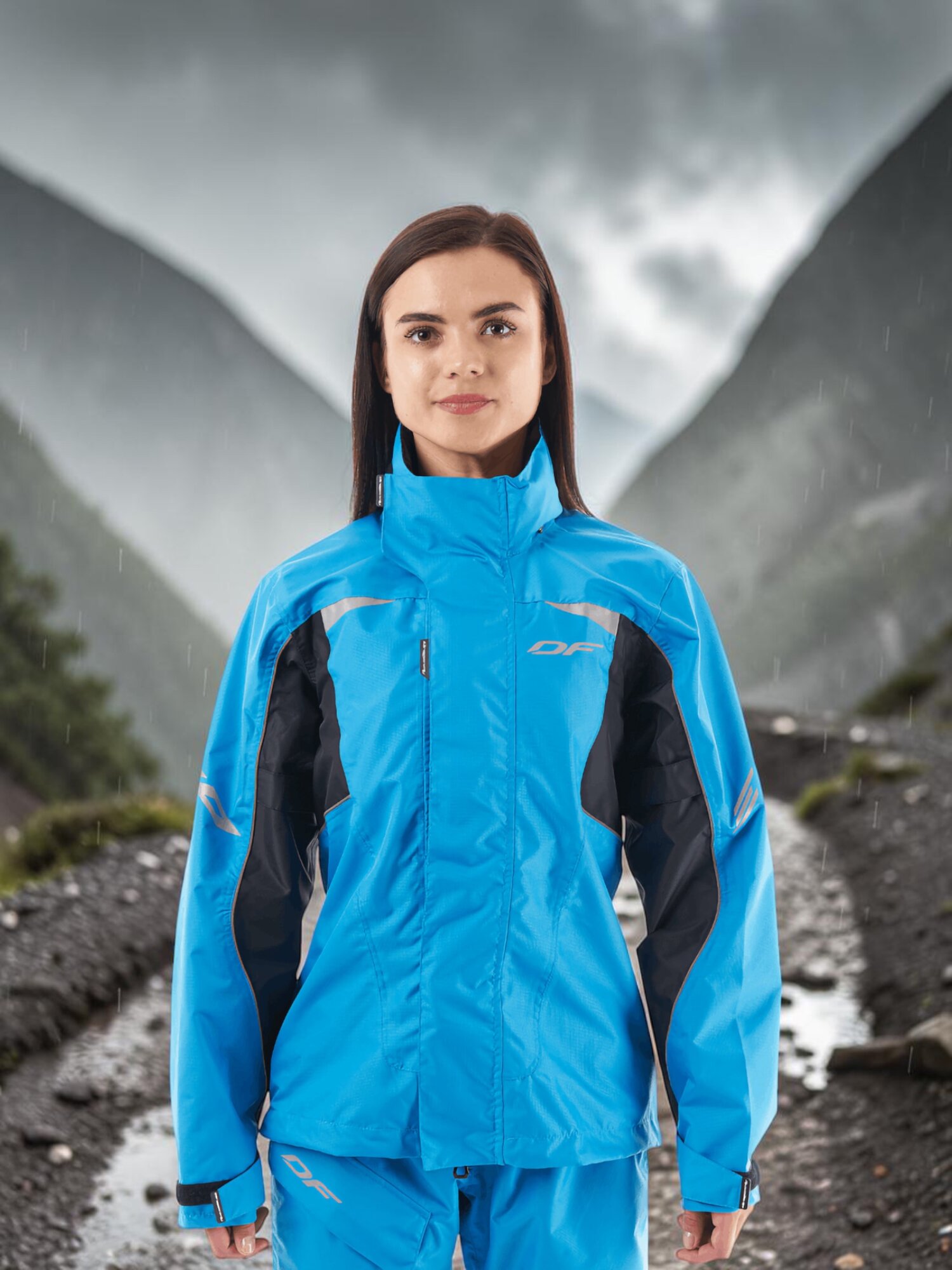 Куртка-дождевик Dragonfly EVO Woman Blue 2023 - Голубая - Размер M