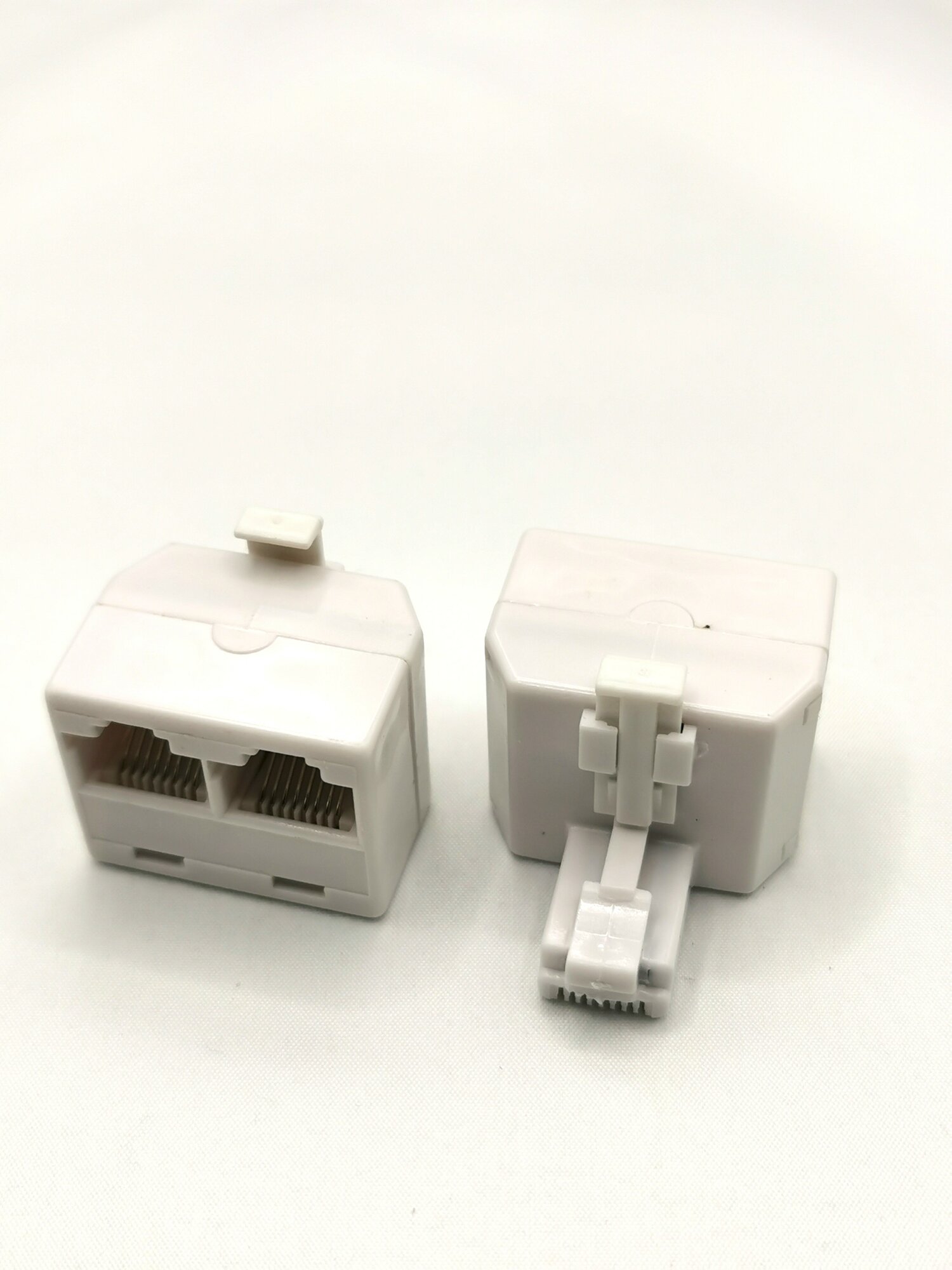Адаптер-разветвитель RJ45 для интернет кабеля 2 гнезда 8p8c + штекер 8p8c FTP 5e LAN 2шт