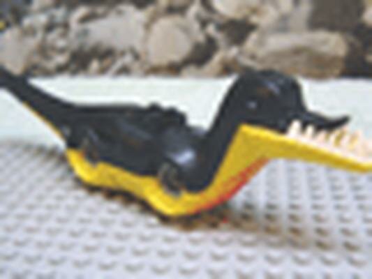 Деталь Lego DAbody1 Dinosaur Body Pteranodon / Raptor with Black Top and Complementary Bottom Pattern
