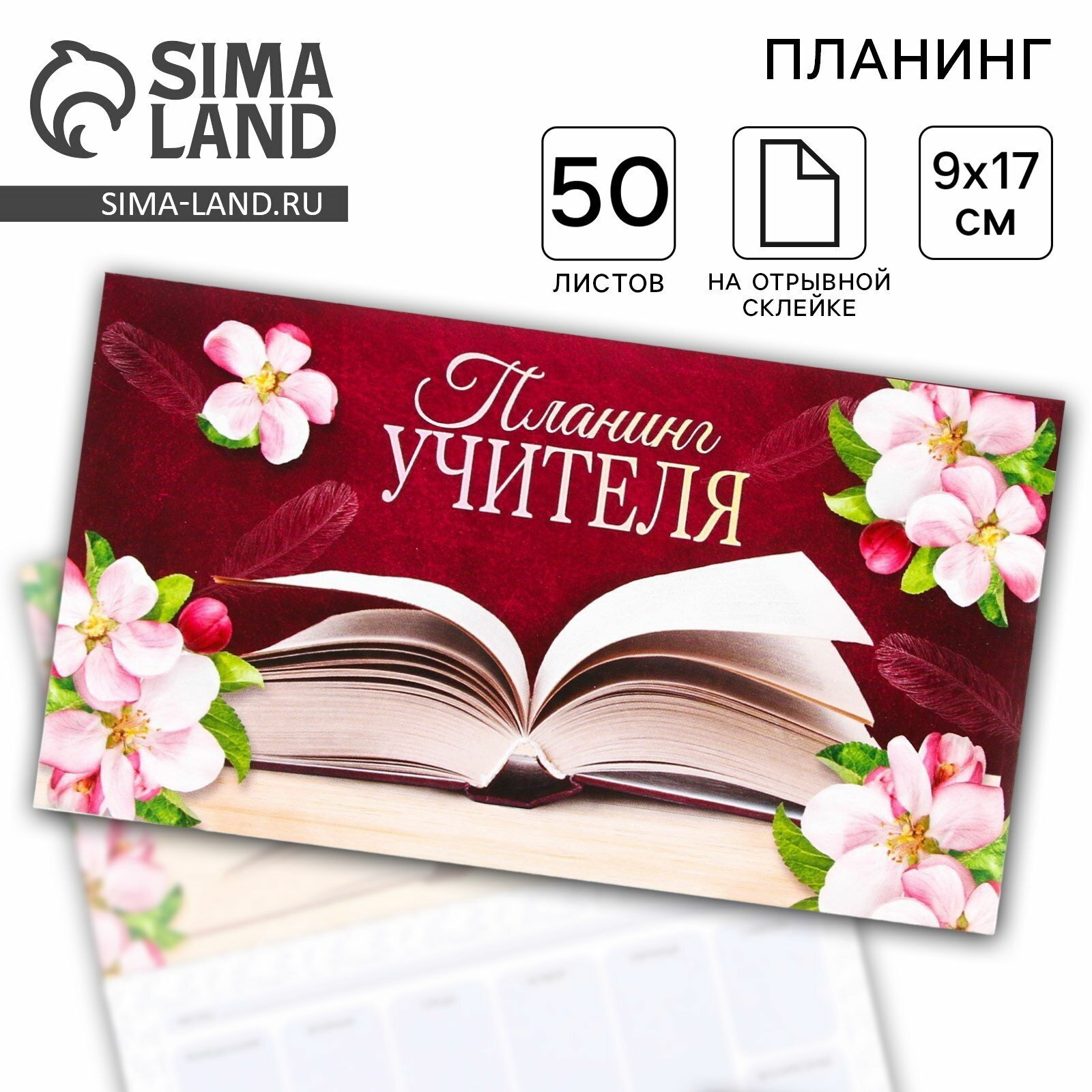 Планер мини с отрывными листами "Планинг учителя", дизайн обложки: с рисунком