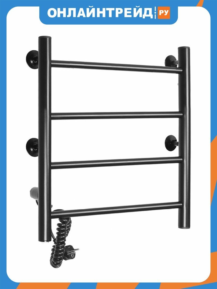 Полотенцесушитель Domoterm Классик DMT 109-4 50x50 ЧРН EK L, цвет черный