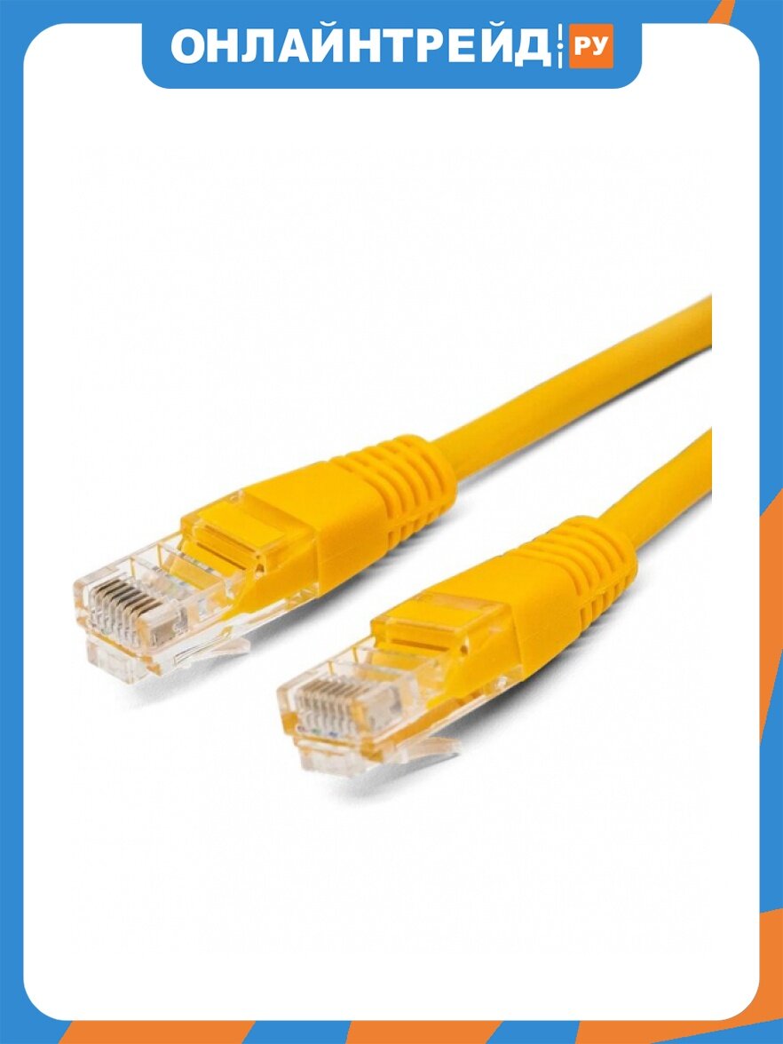 Кабель патч-корд Filum U/UTP 6 кат. 5м FL-U6-C-LSZH-5M-Y 26AWG(7x0.16 мм), чистая медь, LSZH, желтый