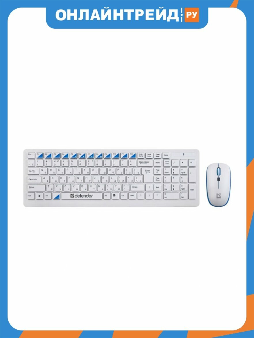 Комплект клавиатура и мышь Defender Skyline 895 Nano White USB (45895)