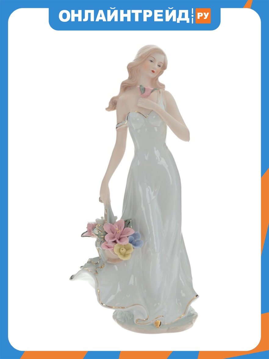 Фигурка Remeco Collection "Девушка с корзиной цветов", 17х13х34,5 см (614596)