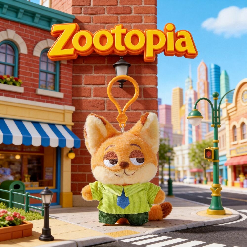 Брелок плюшевый Disney Зверополис Ник Лис 14см мягкая игрушка аксессуар для ключей подарок детям