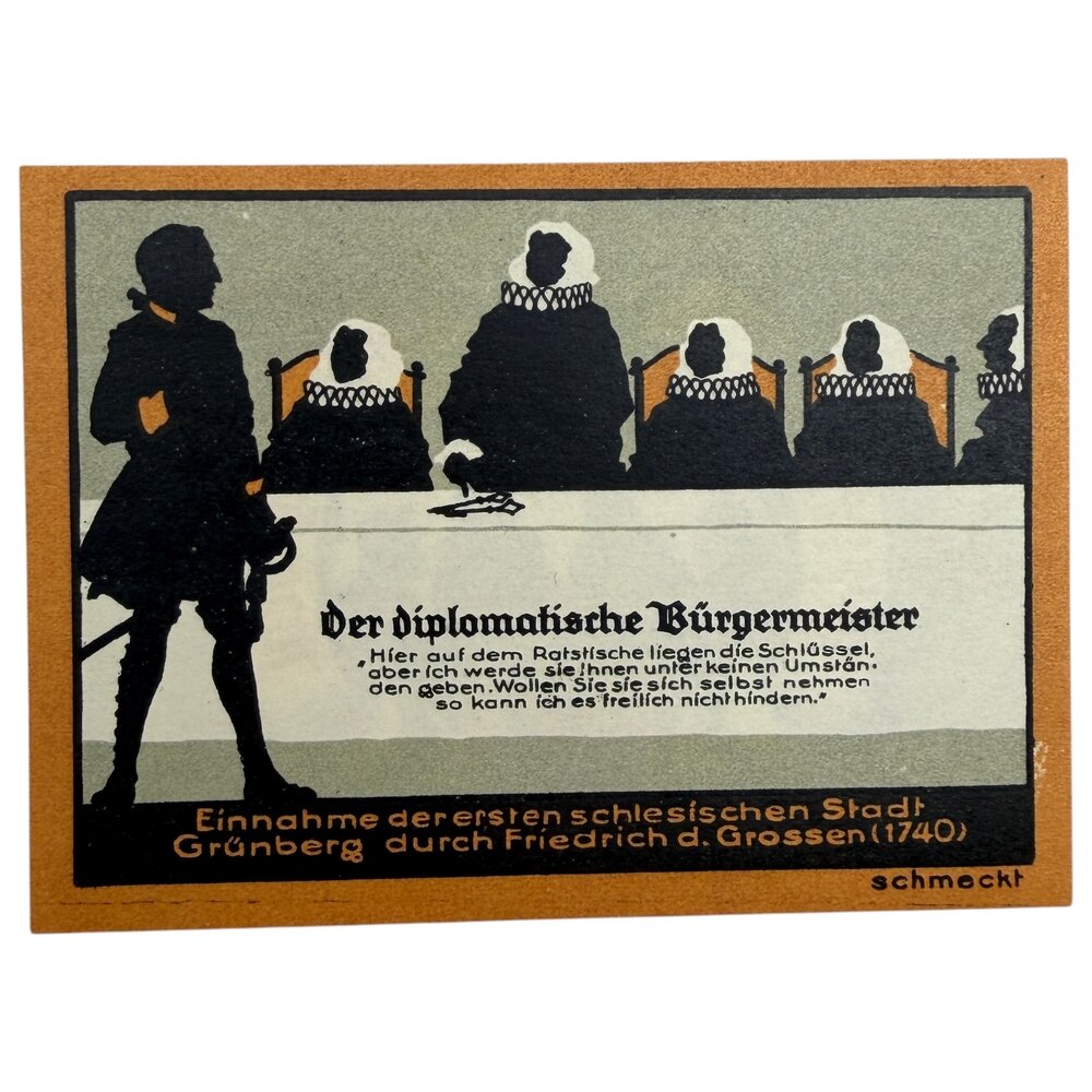 Германия (Веймарская республика) Грюнберг 50 пфеннигов 1922 г. (700-летие города - schmeckt)