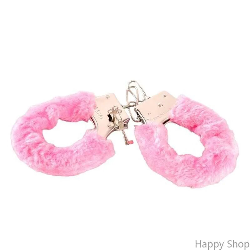 Меховые наручники, розовые, MMG Sex Toys Manette Lana
