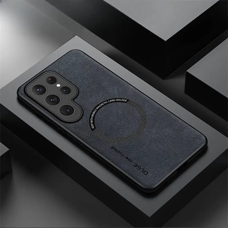 MagSafe чехол для Samsung Galaxy S22 Ultra (Самсунг Галакси С22 Ультра) Нескользящий и удобный
