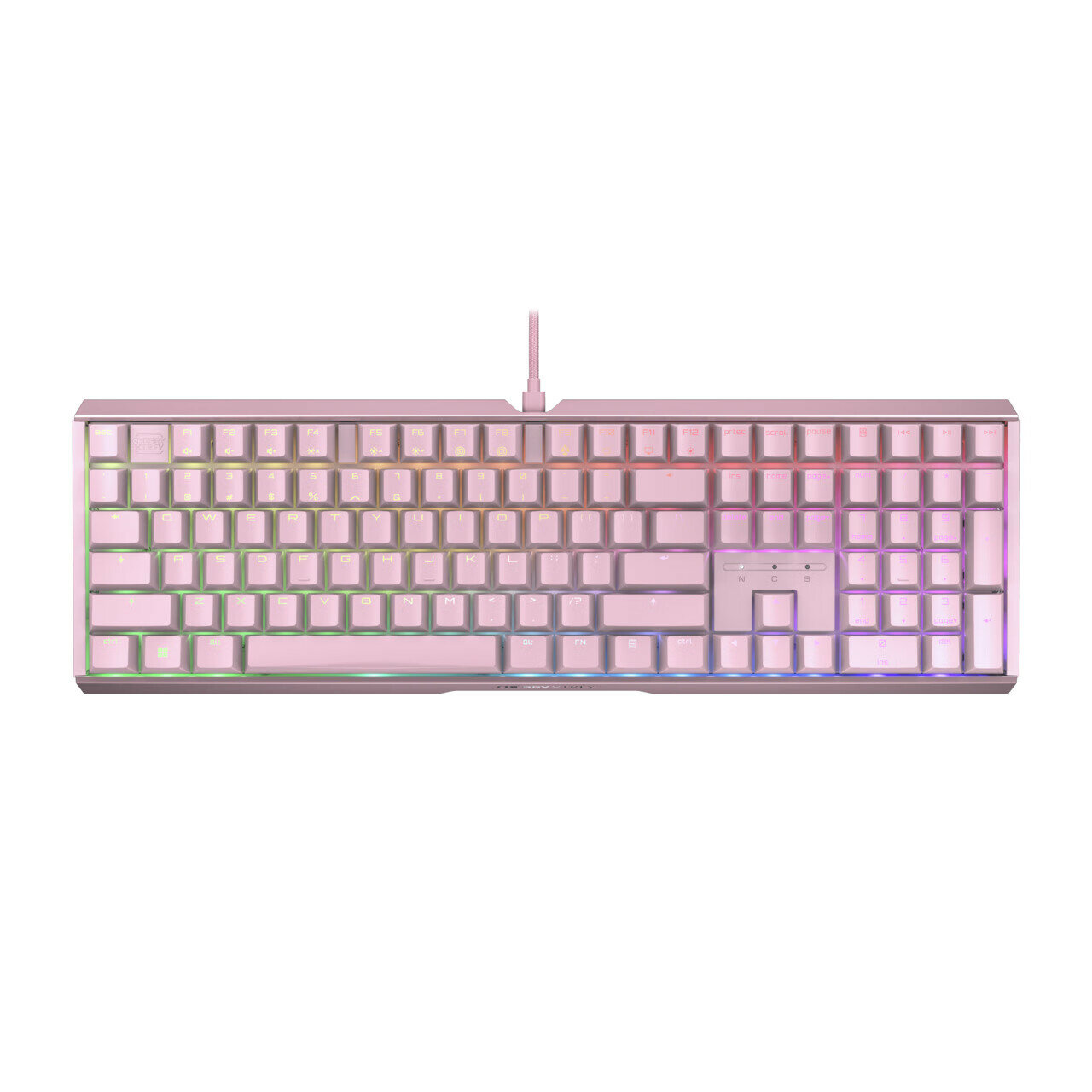 Клавиатура CHERRY MX3.1 с механическими переключателями проводная для игр и офиса RGB-подсветка алюминиевый корпус