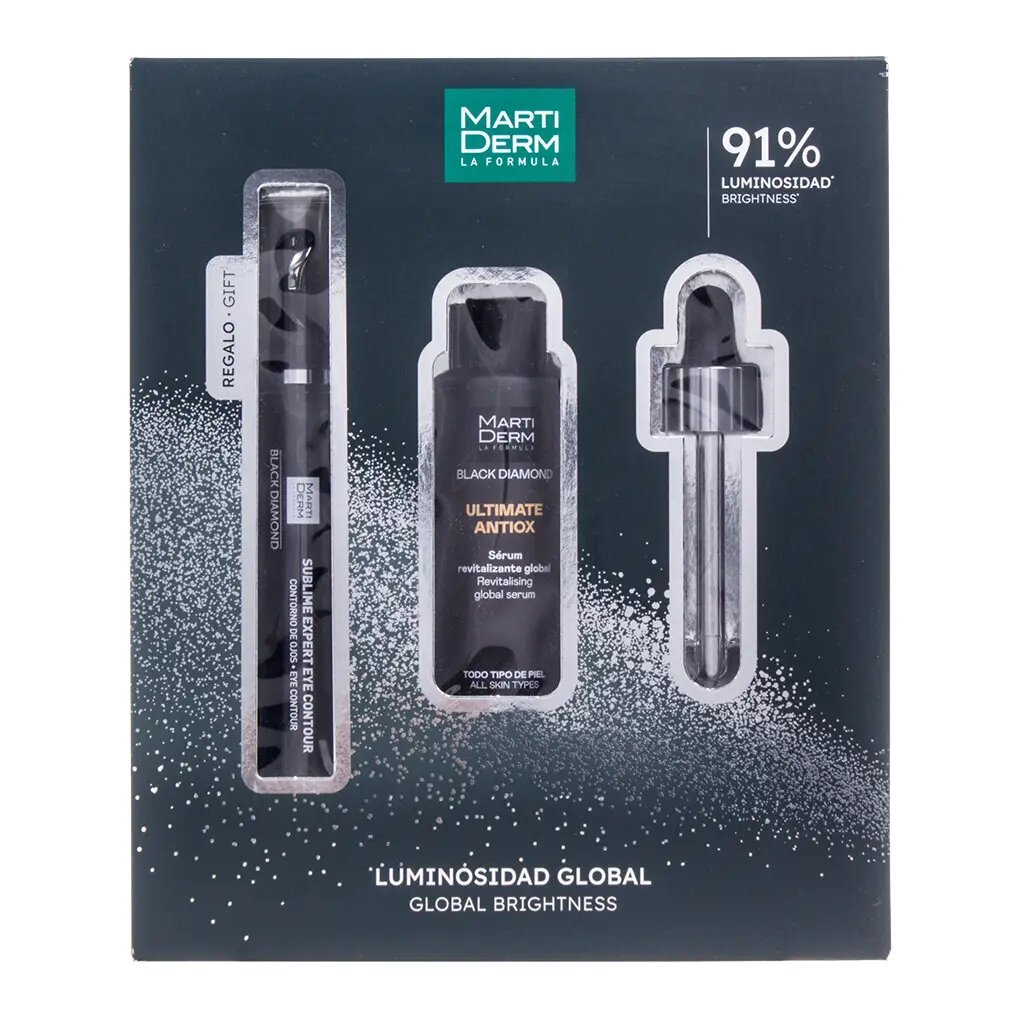 MartiDerm Подарочный набор Global Brightness Сыворотка 30 мл+ Крем для кожи вокруг глаз 15 мл 1 уп