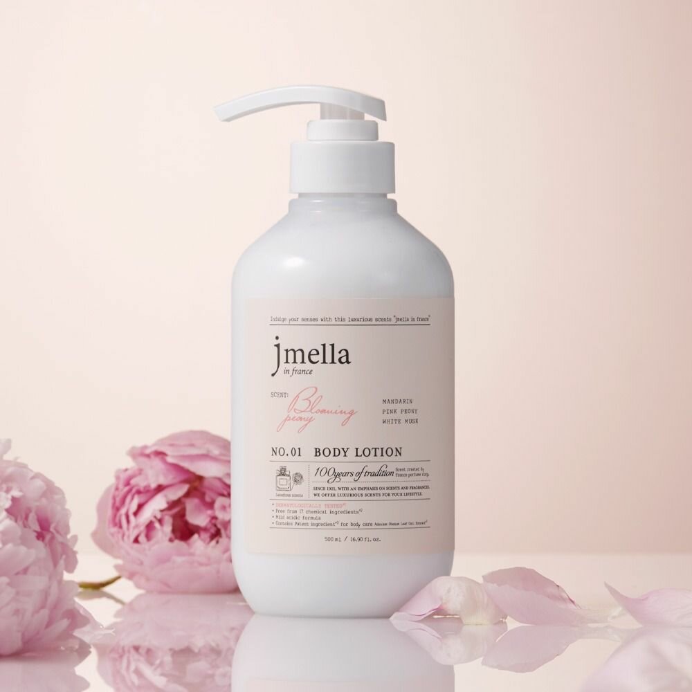 JMELLA Лосьон для тела, Корея, Мандарин, розовый пион, белый мускус IN FRANCE BLOOMING PEONY BODY LOTION, 500 мл.