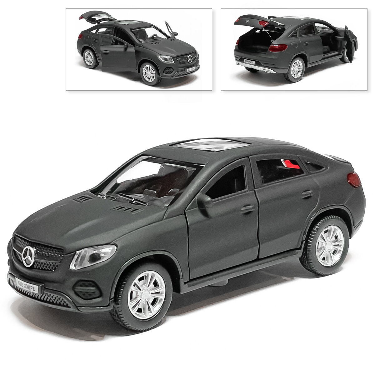 Машинка Mercedes Benz GLE Купе, коллекционная, металлическая, матовый, Технопарк, 12 см