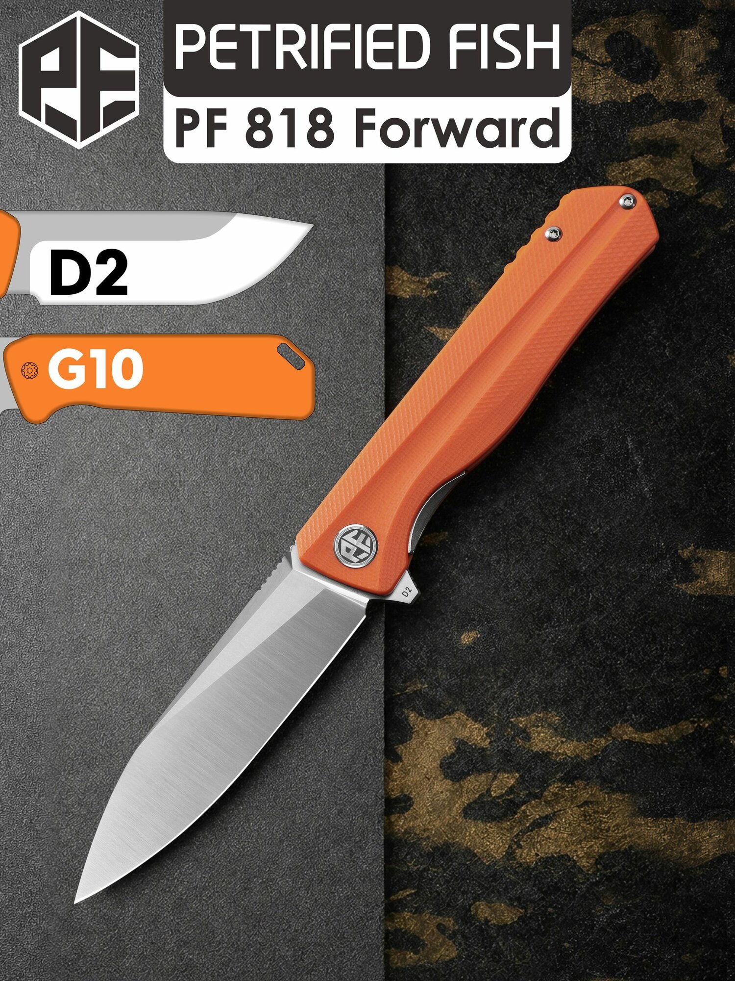 Складной нож Petrified Fish Forward PF818OS