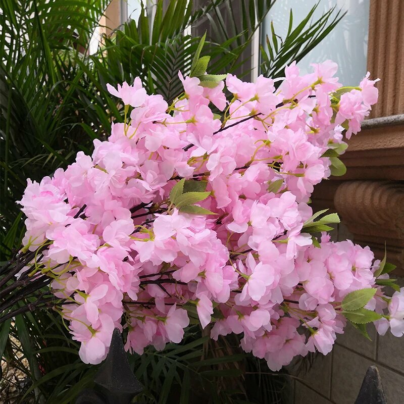 Искусственный шелковый цветок вишни Розовый, Light pink2