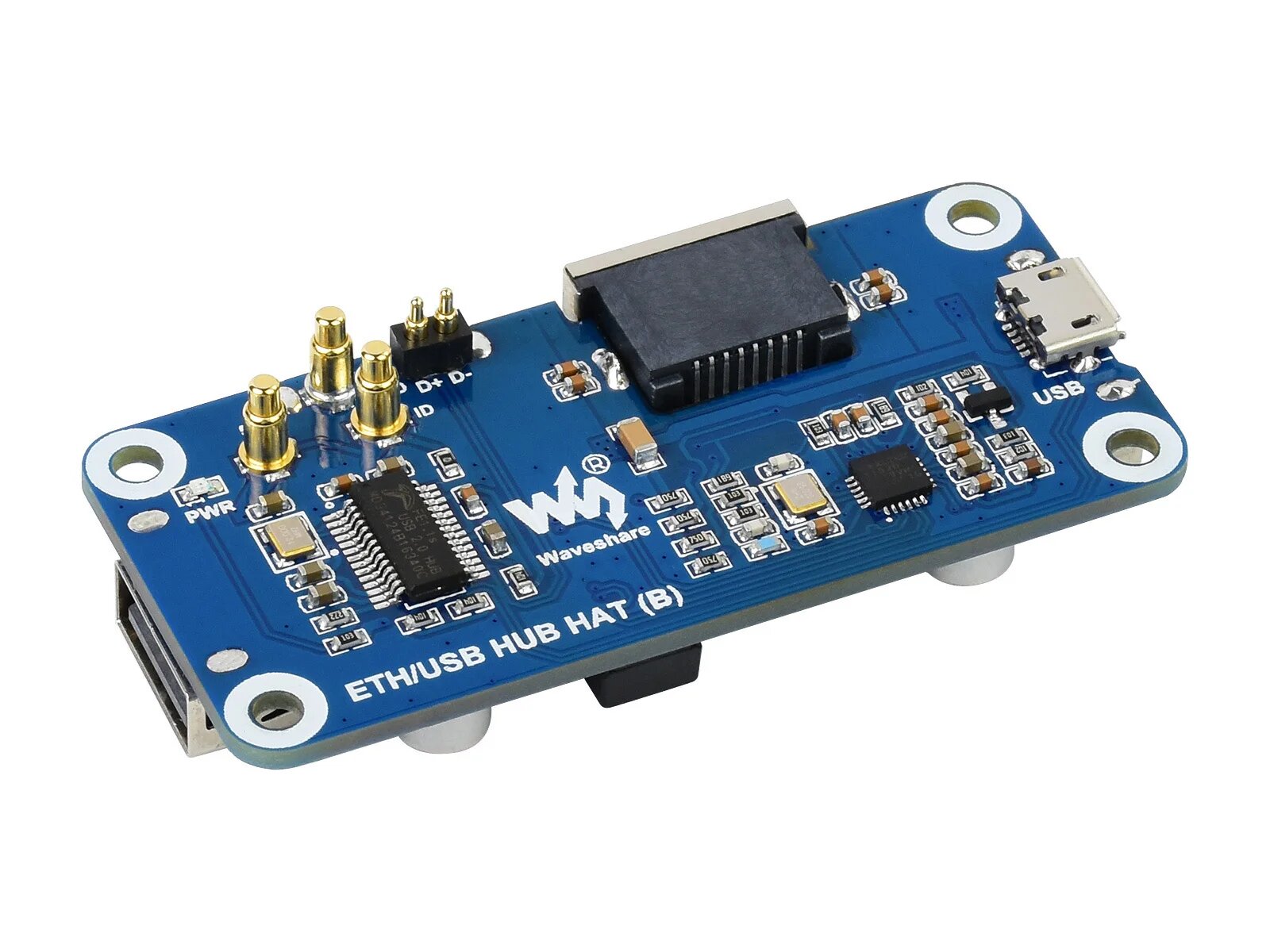 PoETHUSB HUB HAT для Raspberry Pi — фото 1