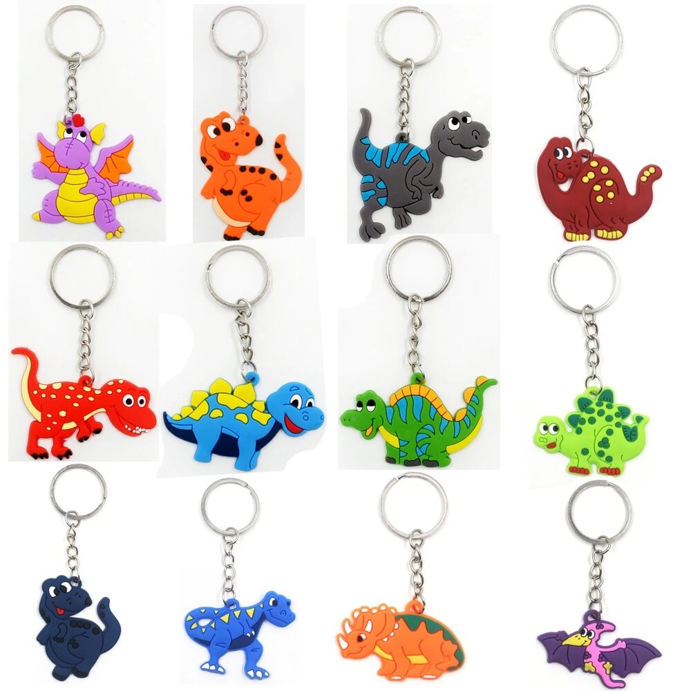 Брелоки динозавры пластиковые, набор 40PCS