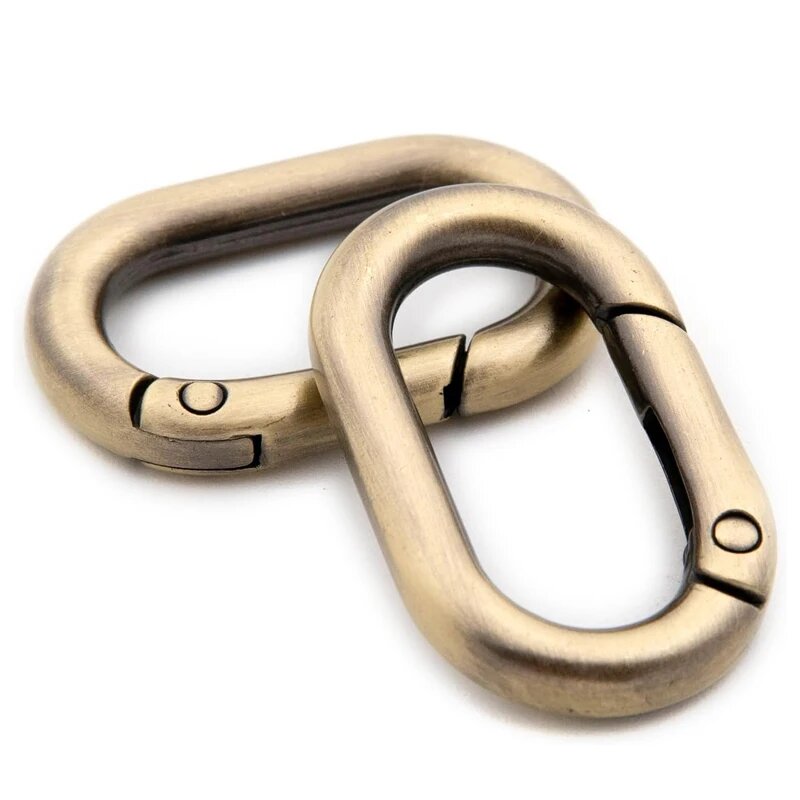 Металлические овальные карабины Brass 13 мм (5 шт.)