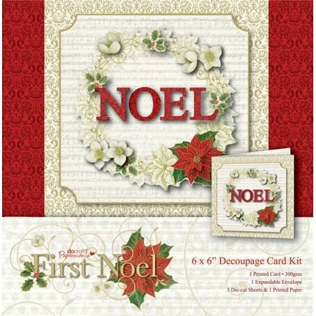 Набор для создания открытки docrafts "First Noel", декупаж, 15,2х15,2 см