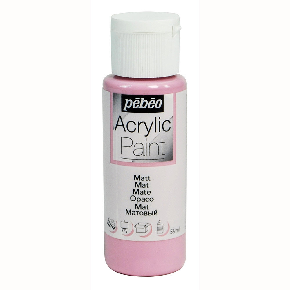 Краска акриловая Pebeo Acrylic Paint, декоративная, матовая, 59 мл, сиреневый