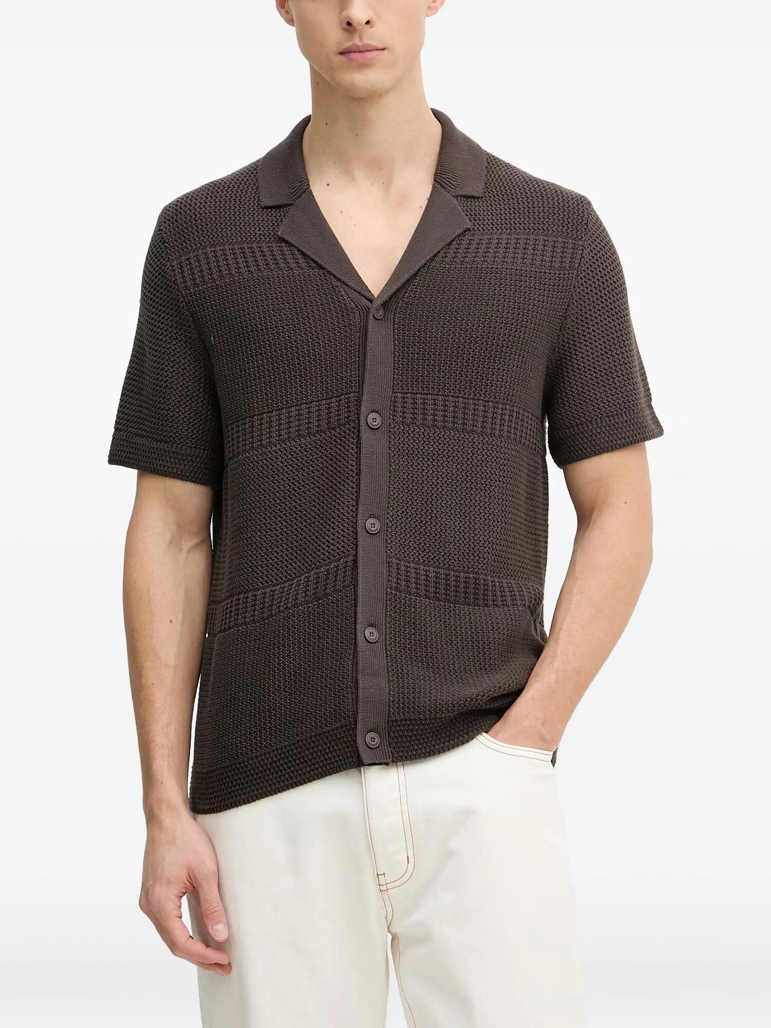Кардиган Textured short-sleeve cardigan