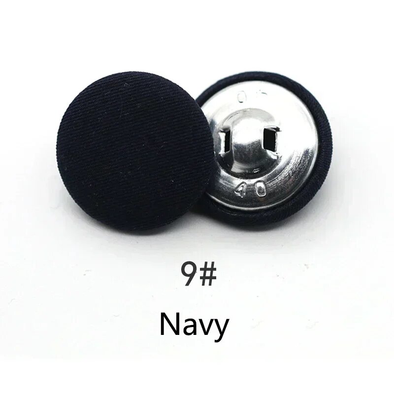 Кнопки тканевые Meetee 11-30 мм 30 шт. Черный, 11mm, NO9