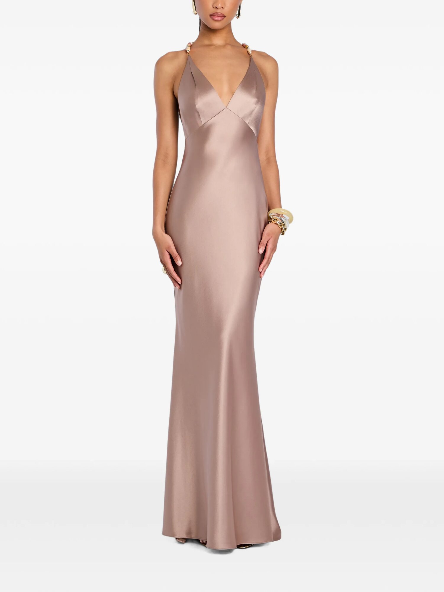 Платье Retrofete Safie beaded-strap maxi dress