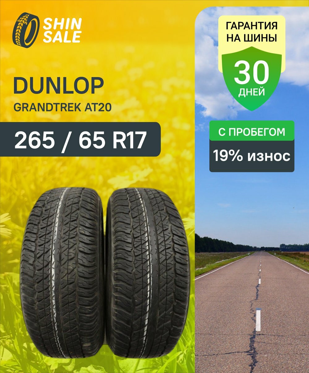Летние шины Dunlop Grandtrek AT20 265/65 R17 19.0% износ T0169554
