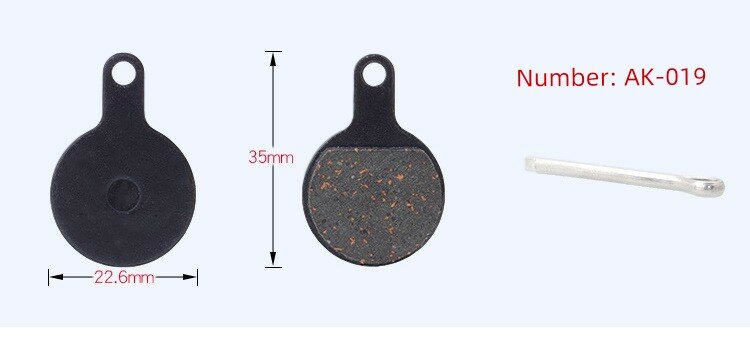 Полуметаллические тормозные колодки для SRAM BB5, M315, E1, DB1 - 1 пара (AK-019)